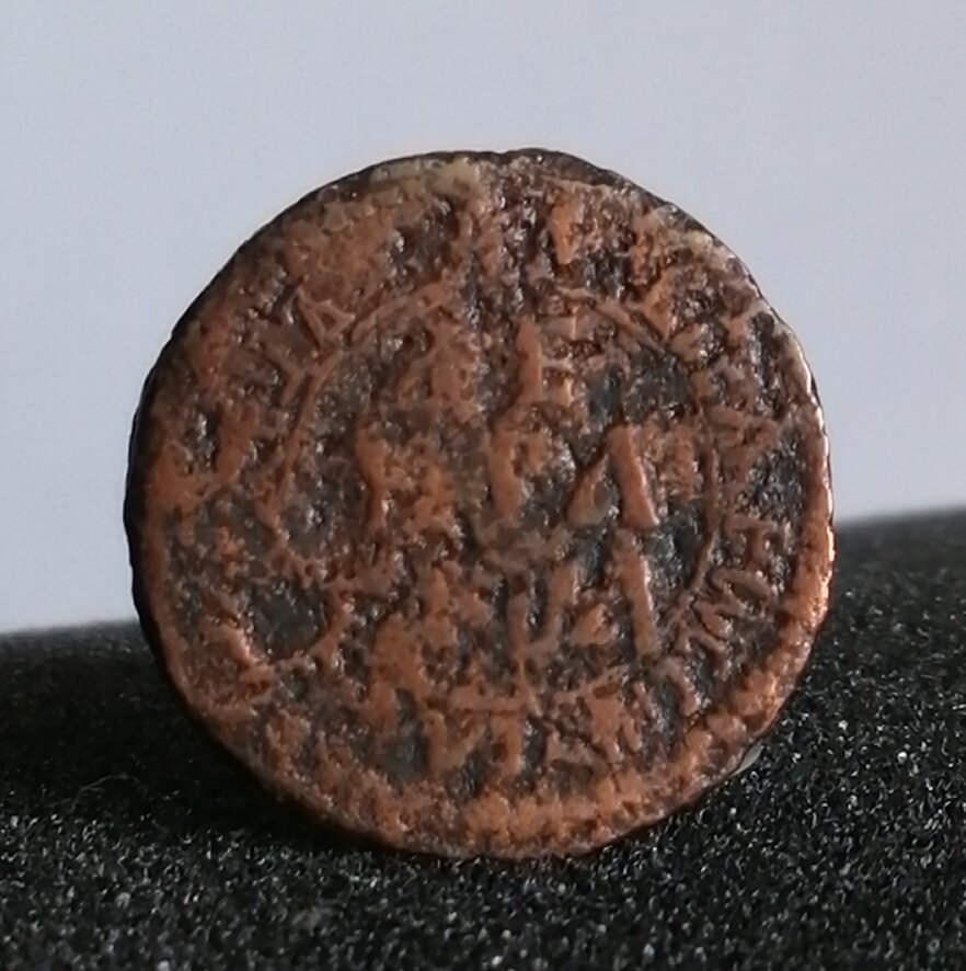 Редкая Денга 1701 г. Петр 1 (Великий), буквенное обозначение года, Российская Империя, подлинная царская монета, медь, деньга, нумизматика.