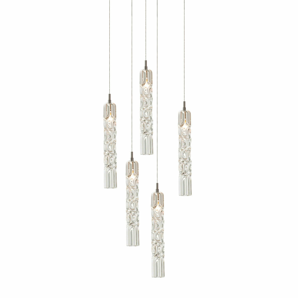 Подвесной светильник Delight Collection Twist OWD272-5 gold, Прозрачный/Золотой, Светодиодная, G4, 5 x 5 Вт.