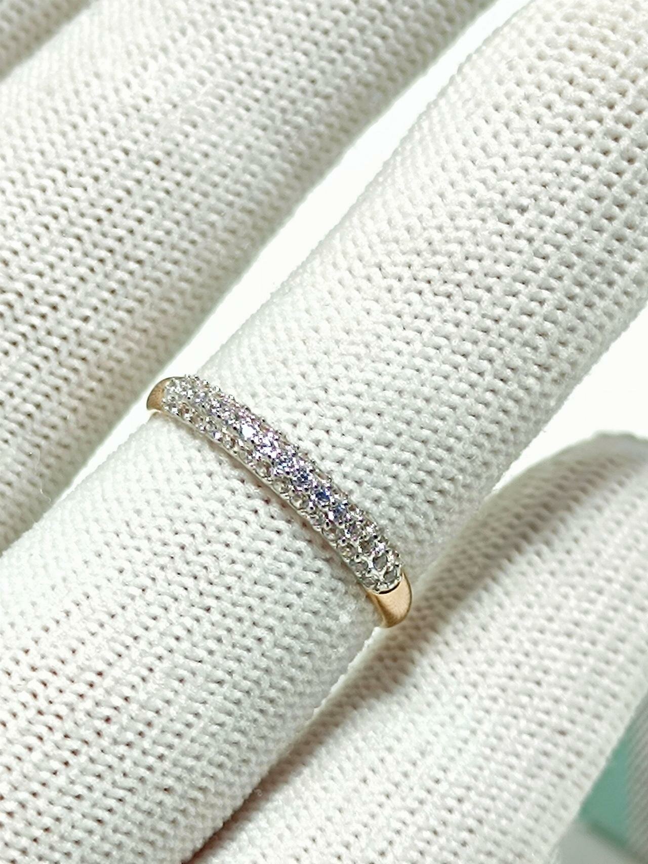 Кольцо, красное золото, 585 проба, фианит