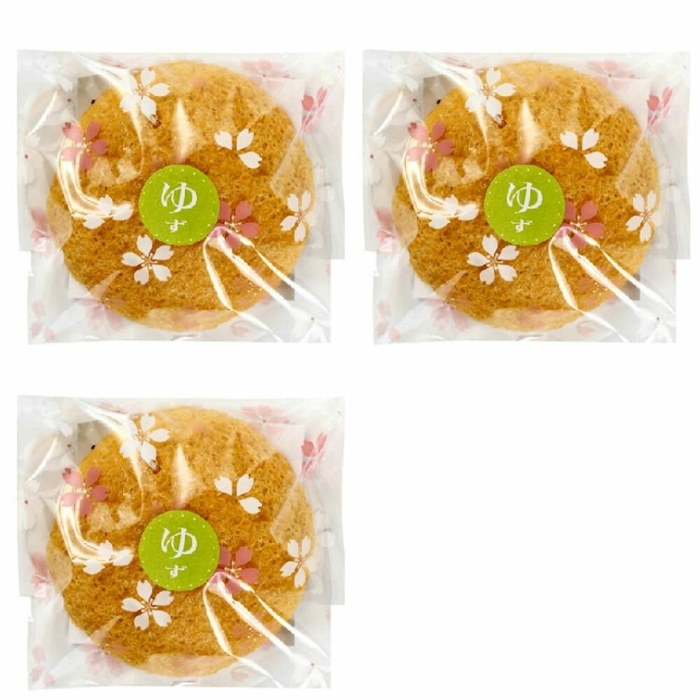 Yamamoto Farm Спонж Конняку для умывания лица с экстрактом цитруса юдзу, 3 уп.