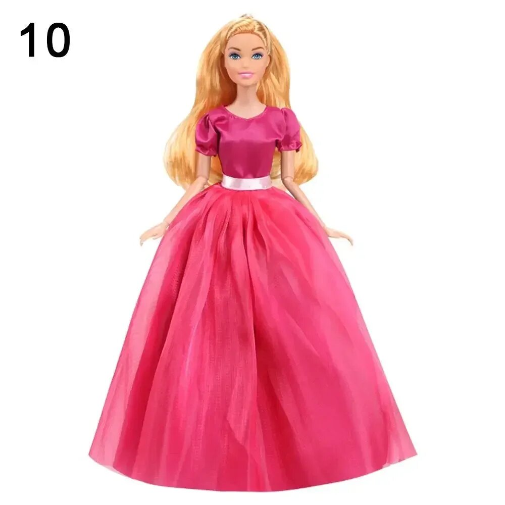 Свадебное платье для куклы 30 см Розовый, 10