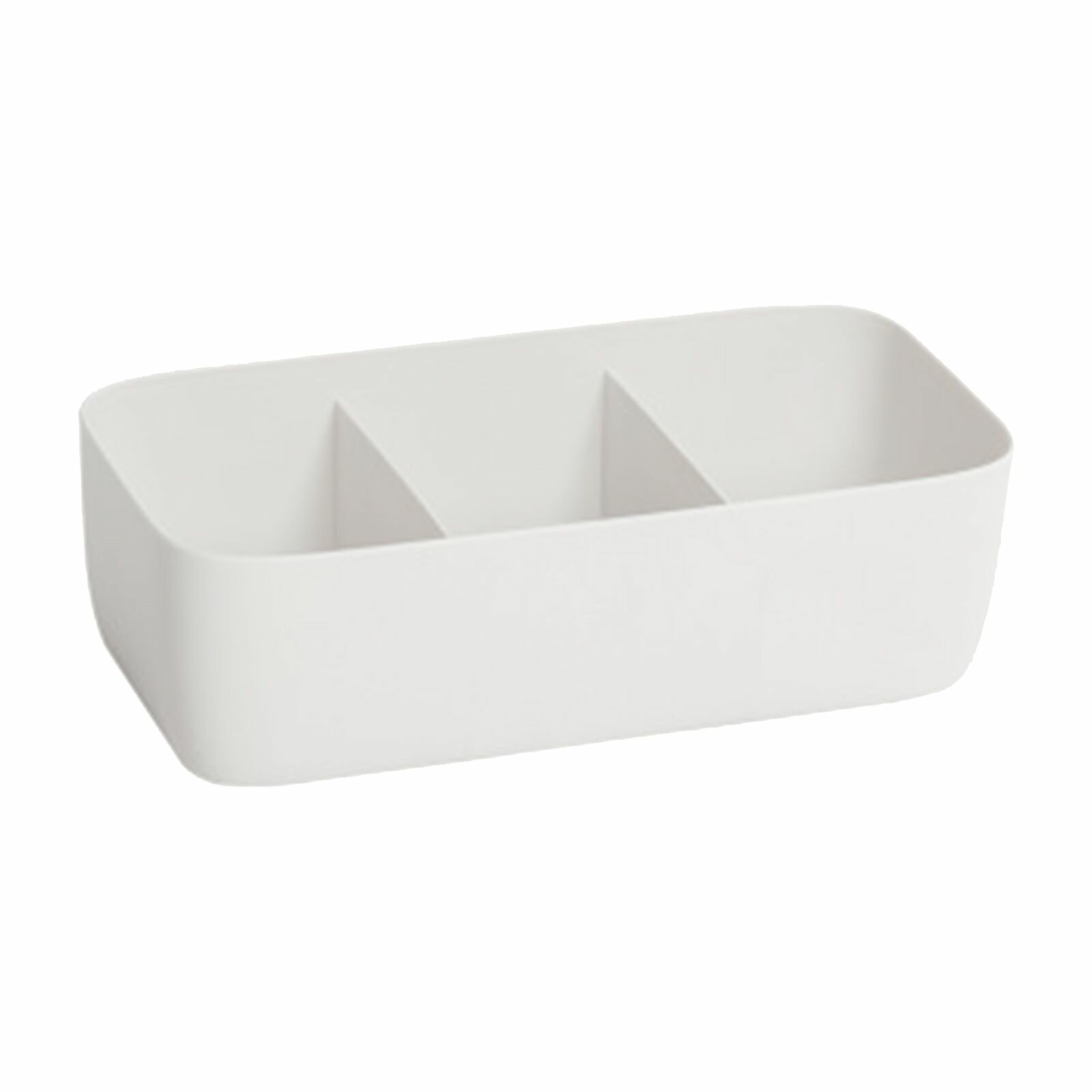 Коробка для хранения носков и нижнего белья белая с 3 сетками