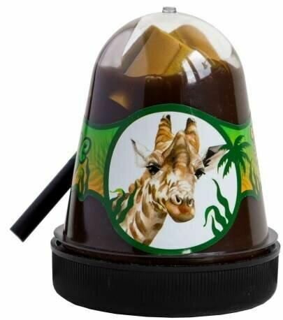 Слайм Волшебный мир "Jungle", с коричневыми поролоновыми кирпичиками, 130 г