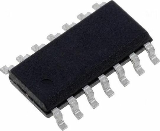 Микросхема STMicroelectronics HCF40106YM013TR IC digital NOT Ch 6, SMD SO14 HC 3 20VDC -55 125 град. C, 1шт