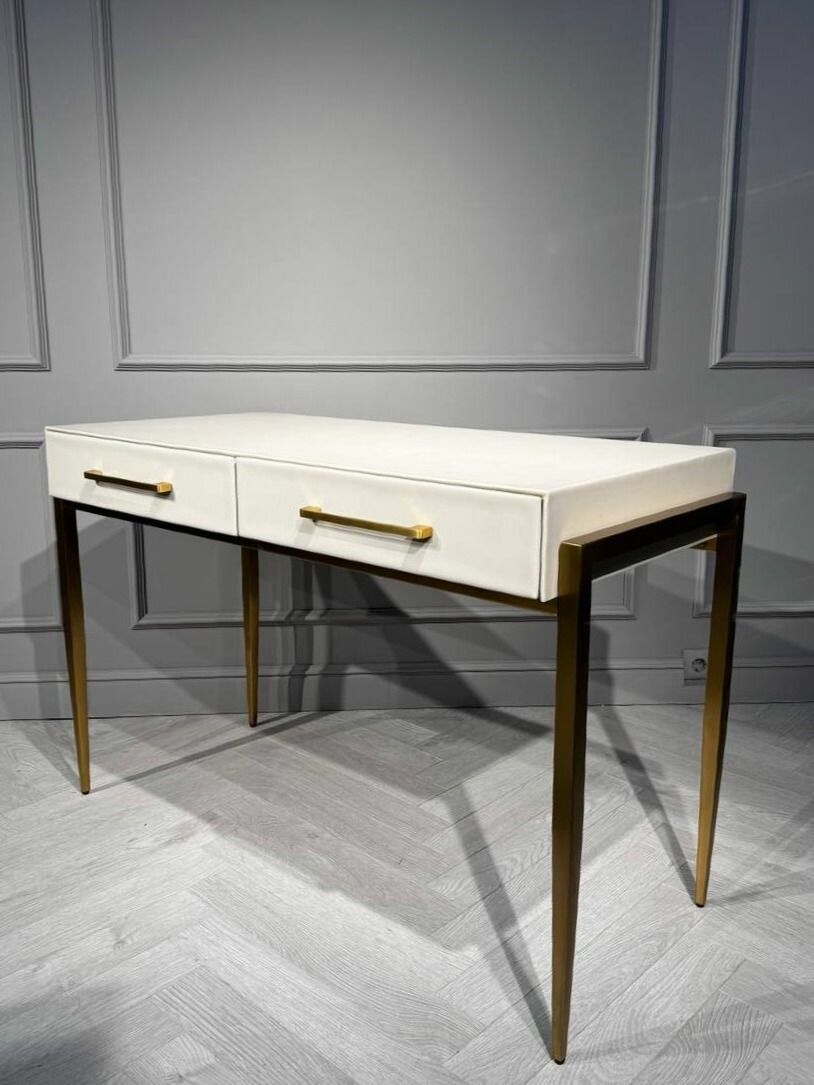 Стол-консоль Роззи с 2-мя ящиками MC9003-120BG, 120х55х78 см, бежевый (письменный)