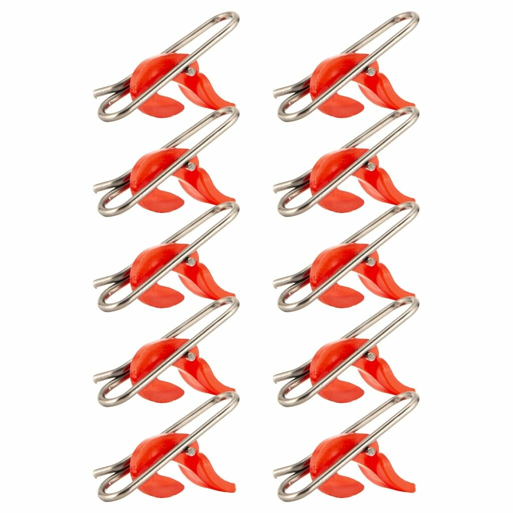 10 шт. Клипсы для рыбалки из нержавеющей стали