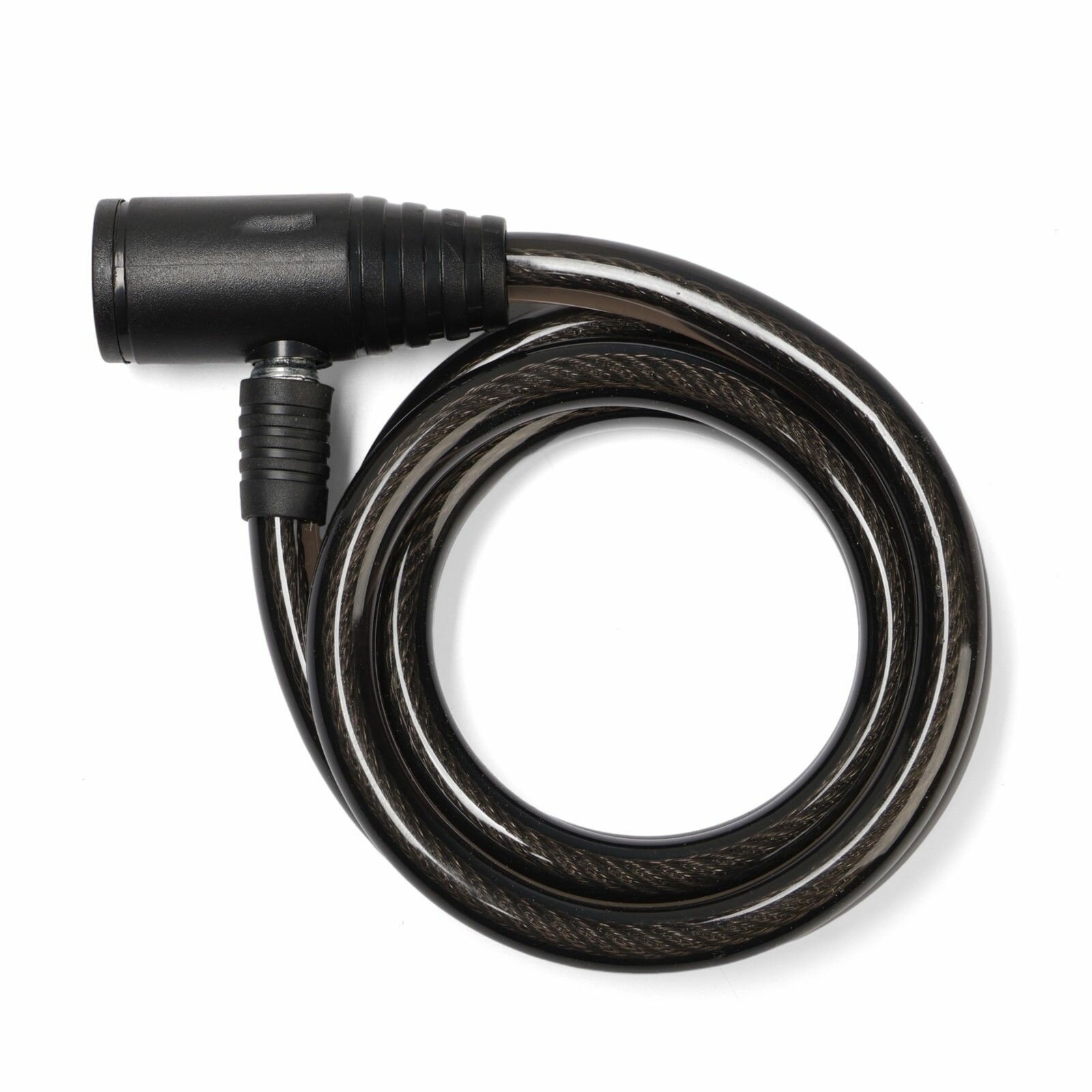 Велосипедный навесной замок Lockland, противоугонный тросовый велозамок с перфорированным ключом и пластиковой ручкой, 12 х 1200 мм.