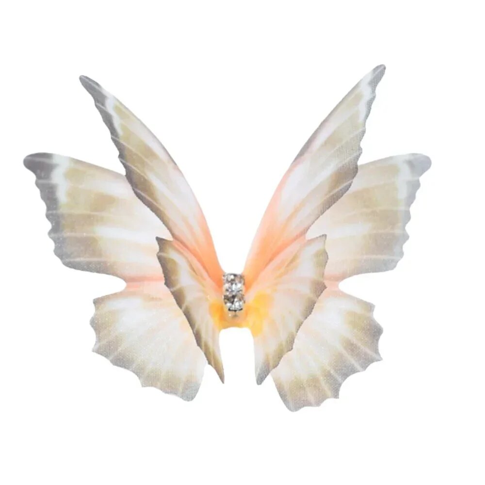 50 шт. Аппликации-бабочки из органзы Белый, Style 2