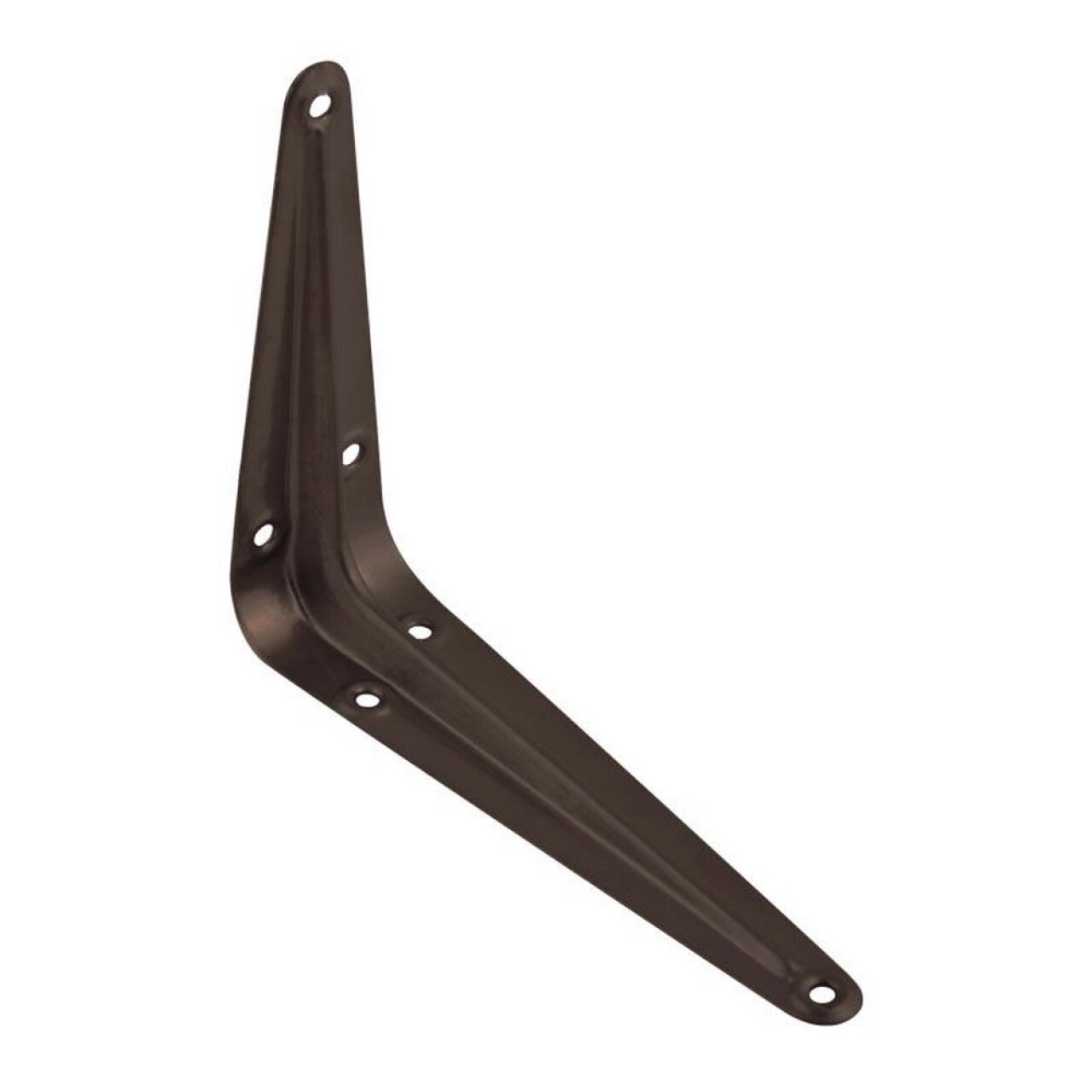 Коричневый уголок для полок 125х100 мм - прочный металлический крепёжный элемент из стали