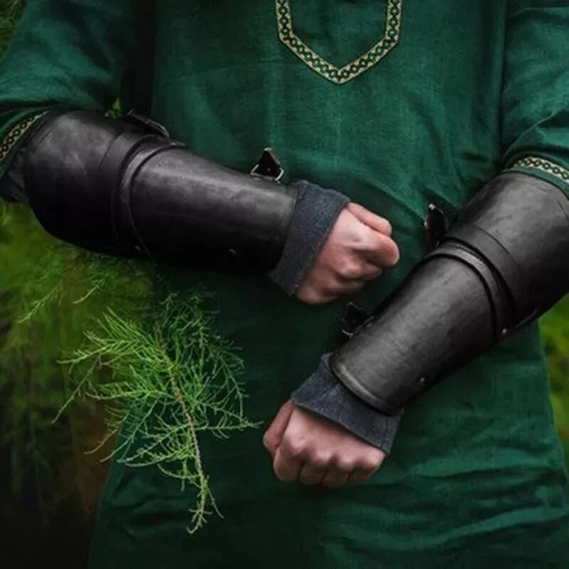Наручи из искусственной кожи Vambrace Темно-зеленый, black