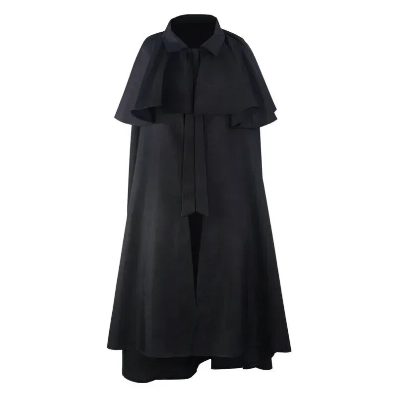 Плащ из полиэстера Черный, М, black