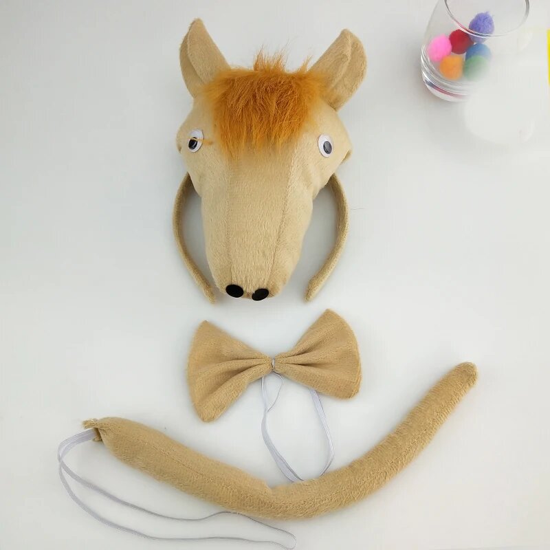 Костюм лошади для взрослых и детей headband tail tie