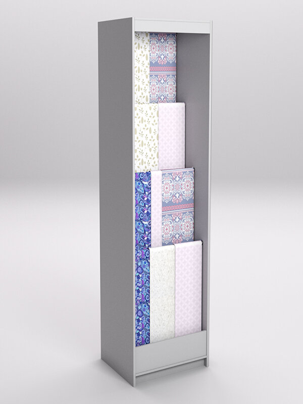 Стеллаж из ДСП для одежды, тканей и штор №1Б-600, Серый. Производитель товара - компания Westcom.