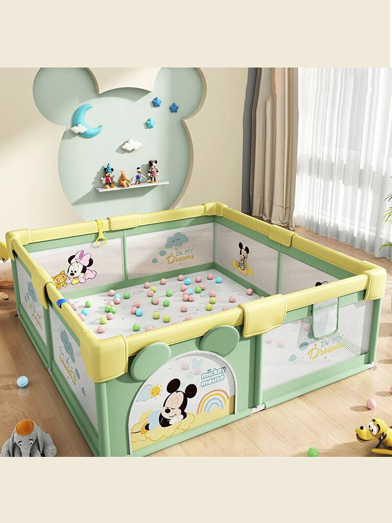 Манеж Детский Напольный. Диснеевский забор, детская гостиная, крытый бытовой детский коврик для скалолазания.