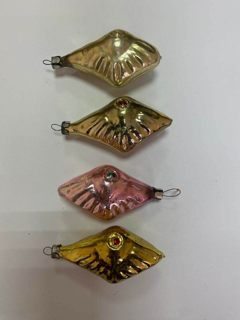 Игрушка на елку Набор Рыбок 4шт 7см Винтаж из СССР