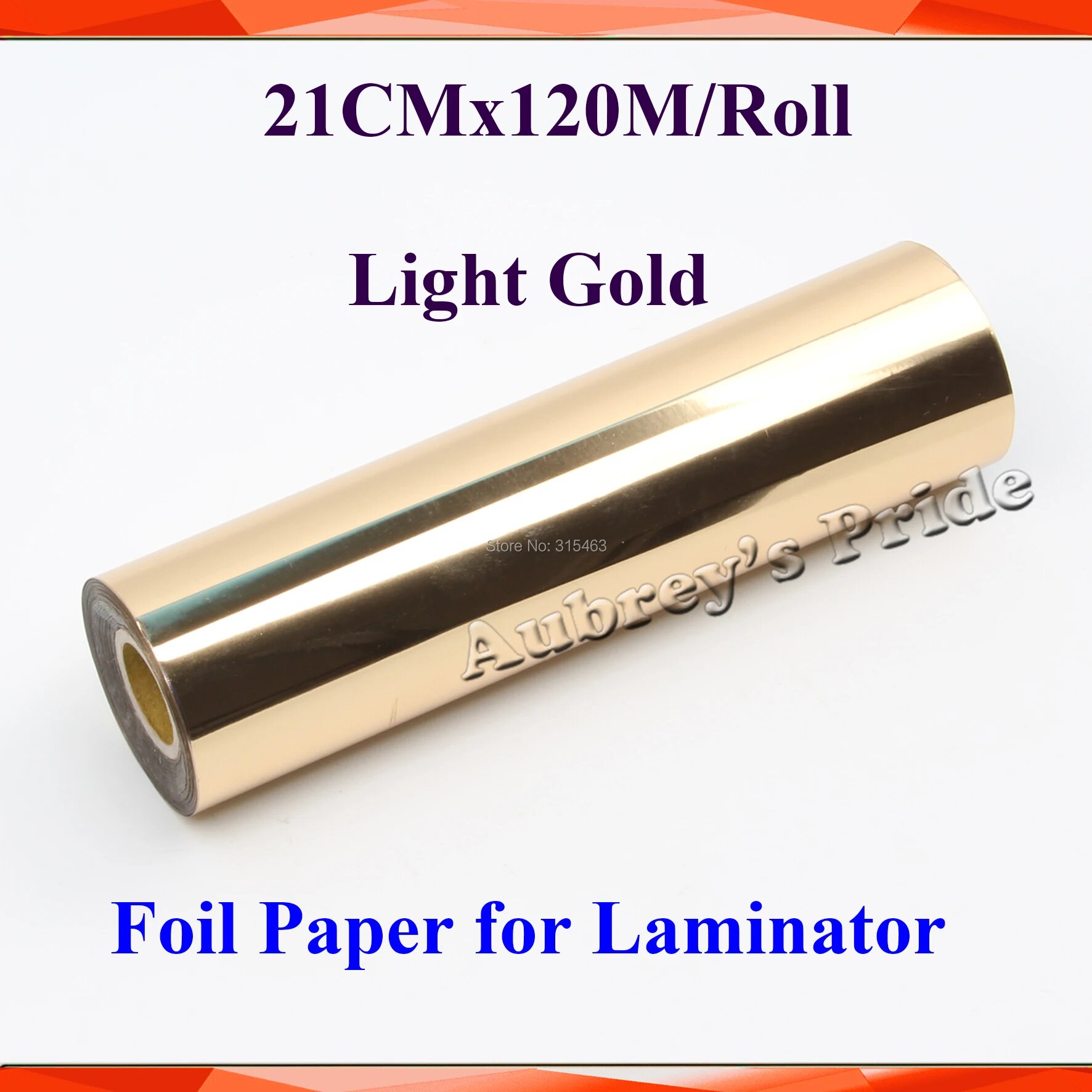 Фольгированная бумага для горячего тиснения Light Gold