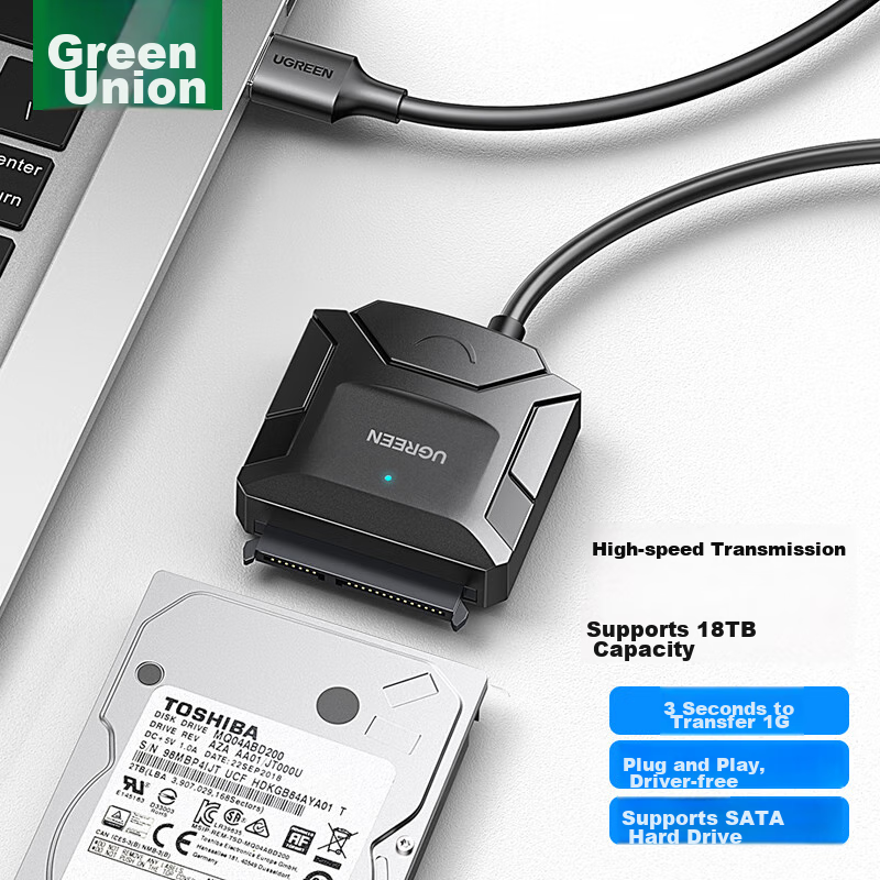 Lulian USB3.0 to SATA Converter, 2.5/3.5 Inch Hard Drive Adapter Data Cable, Compatible with Laptops And Desktop Computers, Easy Drive Cable, 0.5 Meters, 20231