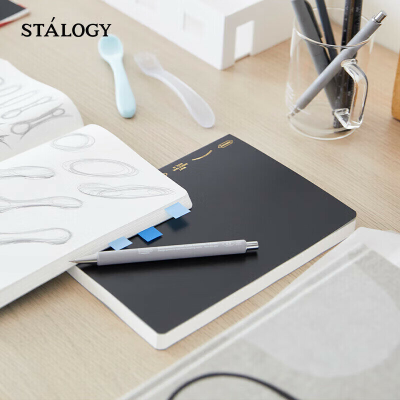 [Lowest Price Online] STALOGY Notebook, Journal, Diary, Meeting Minutes Book, Gift, B5 Notebook, Black