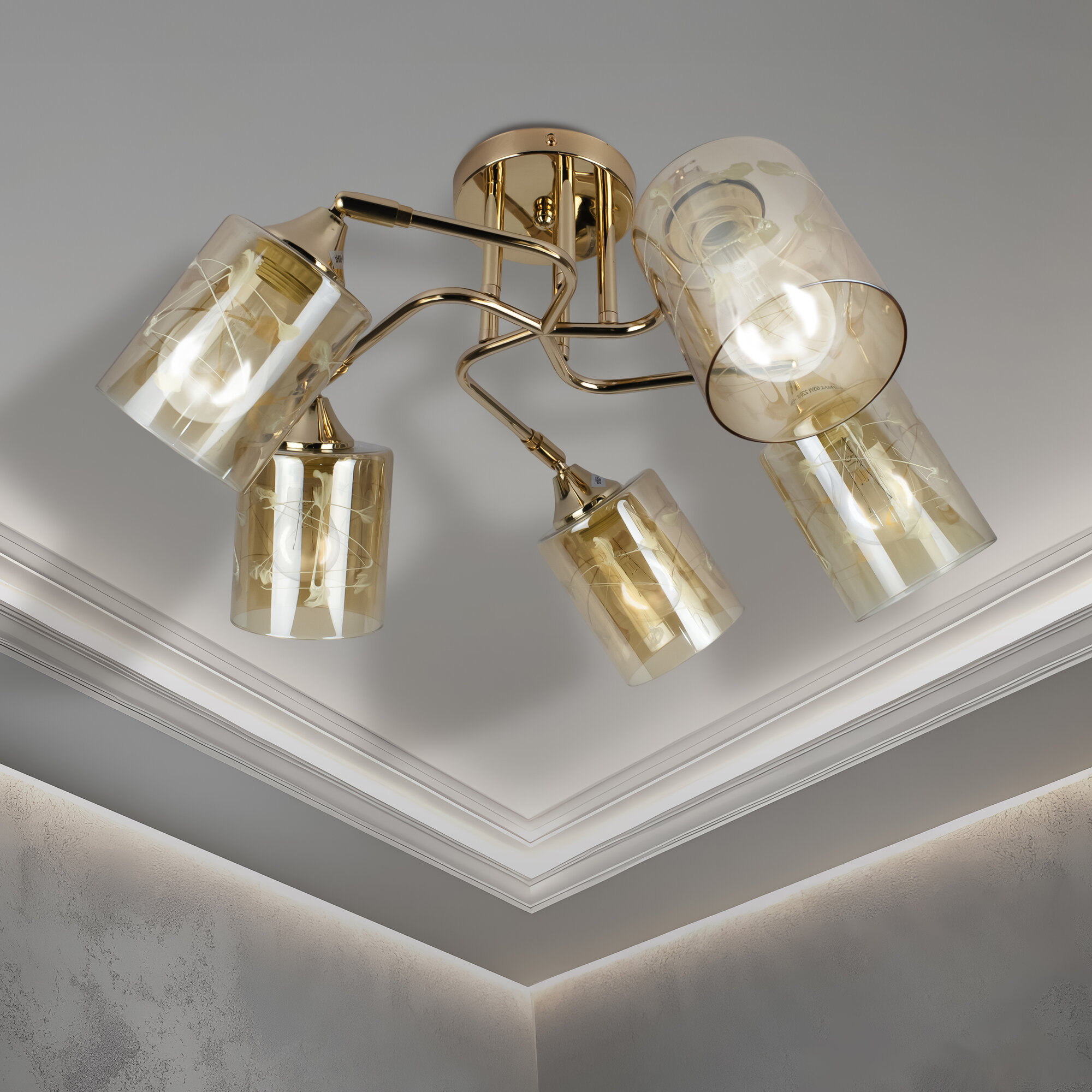 Люстра потолочная Brilliant light XA1631A-5, 5хЕ27, цвет золото