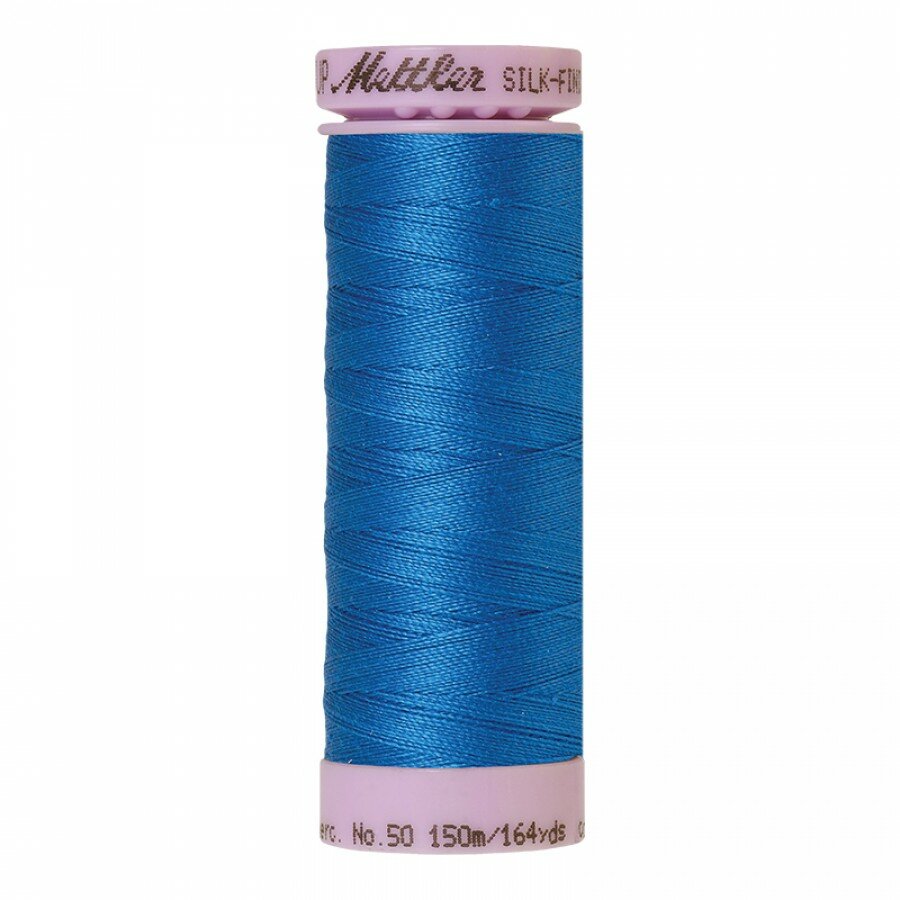 Нить для машинного квилтинга SILK-FINISH COTTON 50, 150 м 2049 French Blue
