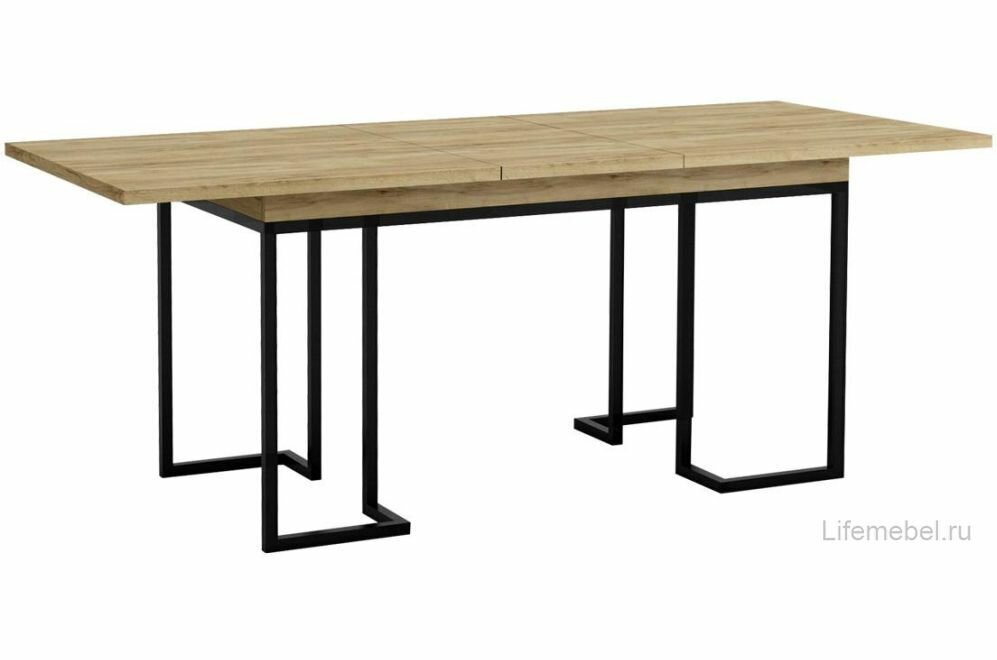 Стол обеденный раздвижной лофт 130-176х85х75 Дуб Вотан ширина 85 см ЛДСП в гостиную в столовую для дома для дачи