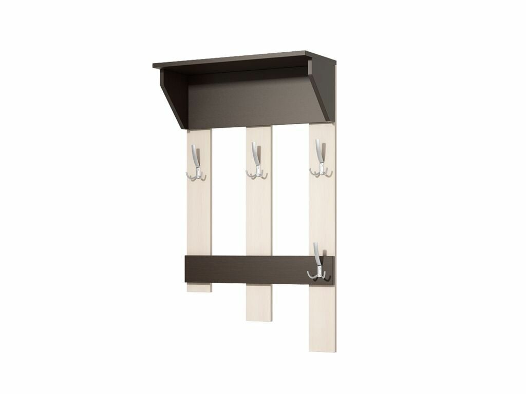 Прихожая ДИАНА-4 сек.№18 Венге / Дуб молочный ширина 60 см ЛДСП настенная в прихожую в коридор