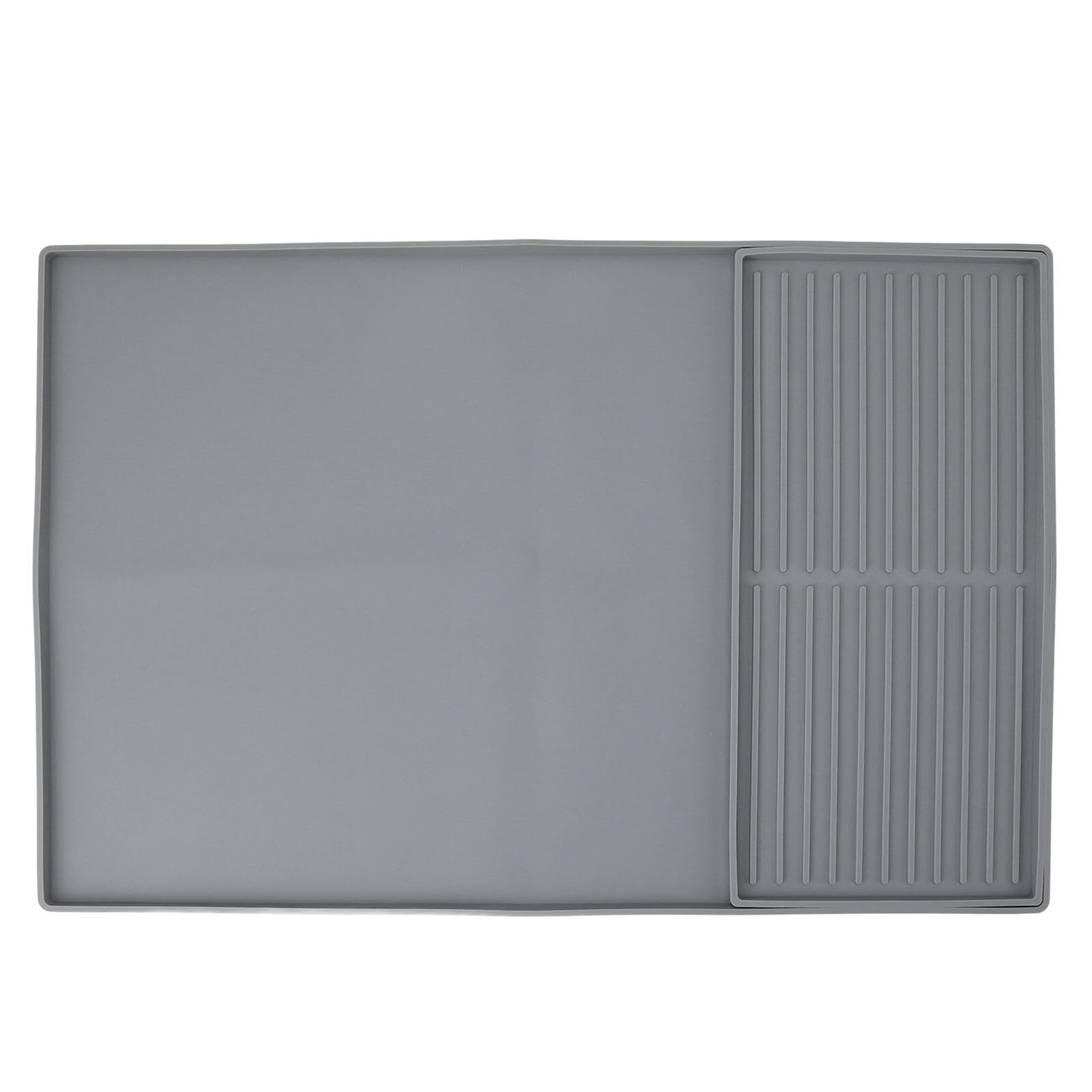 Коврик для кофемашины, термоизоляционный силиконовый, двухзонный, сушильный коврик и поддон для сбора капель, серый, для кухонной столешницы