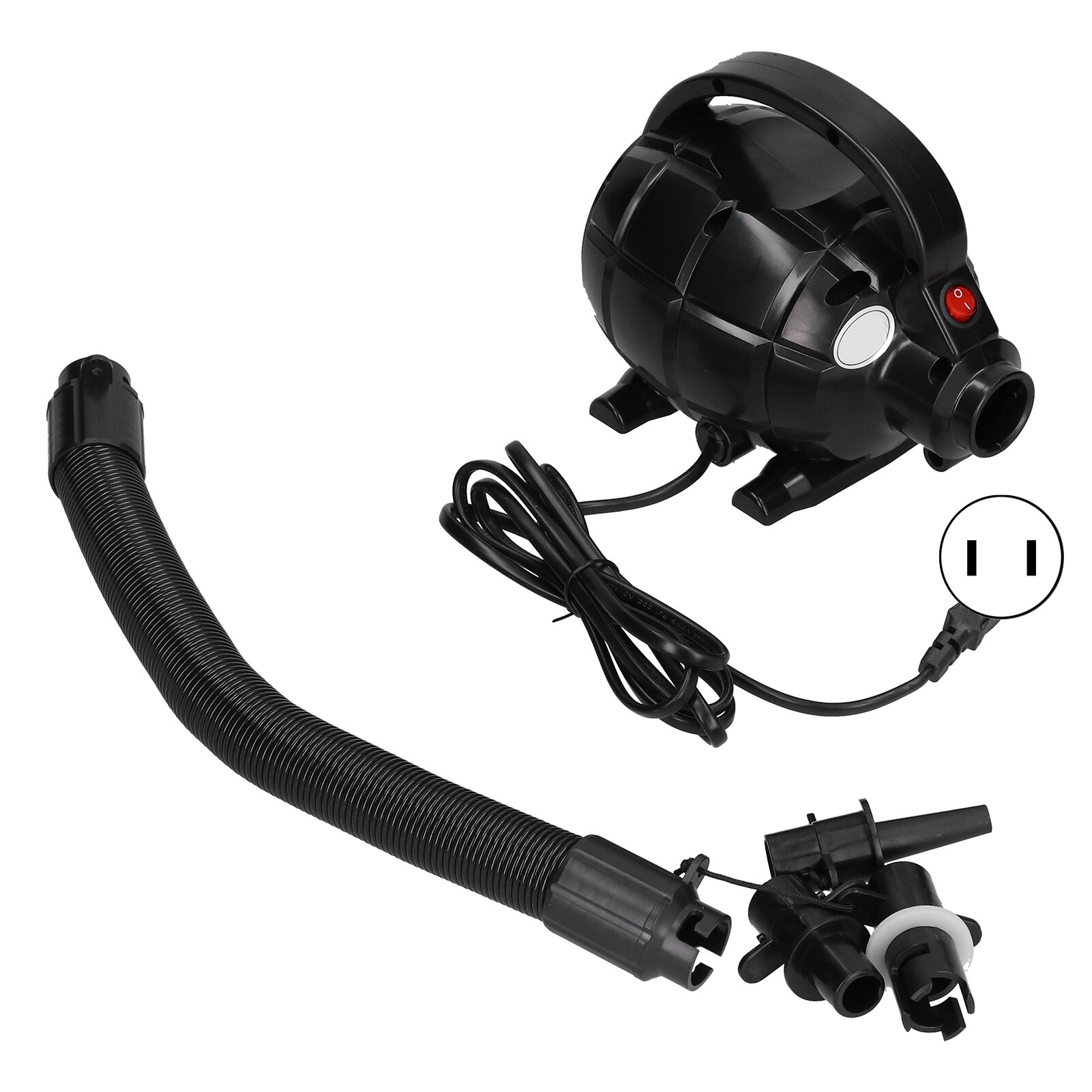 Воздушный насос 17000 Па 600 Вт, высокое давление, большая производительность, многофункциональный электрический для надувных матрасов (AC110-)