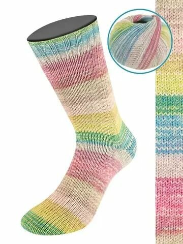 Пряжа Lana Grossa Meilenweit 100 Cotton Bamboo Positano, цв. 2565, 420м, хлопок/меринос/вискоза