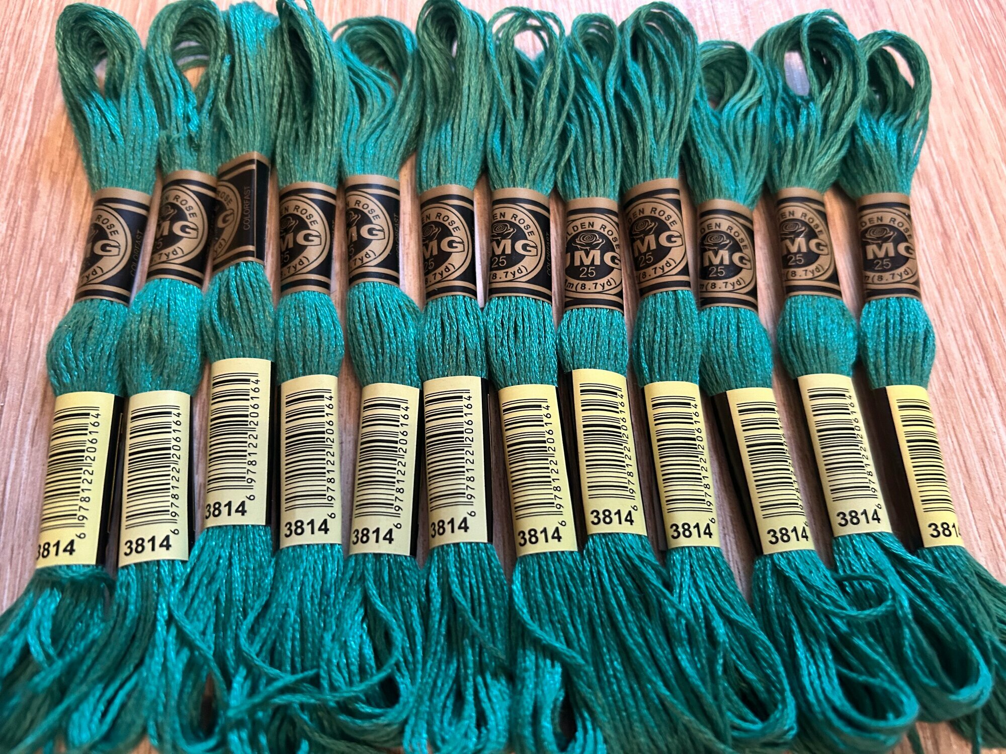 Нитки для вышивания JMC мулине (150-3866) 100% полиэфир 12 штук x 8 м