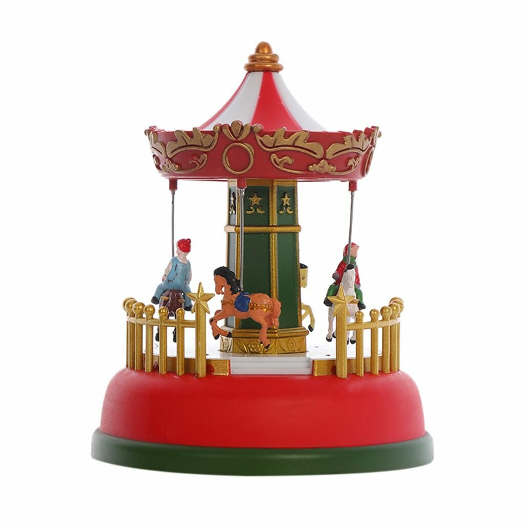 Музыкальная шкатулка со светодиодной подсветкой карусель для колеса Whirligig Resin Ornam