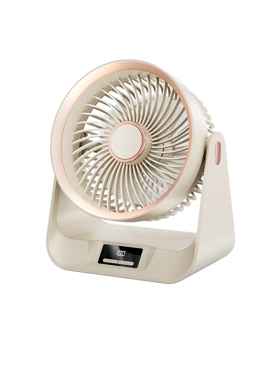 Вентилятор LEJIADA HYFSMS2, бесшумный, 5 скоростей, встроенный аккумулятор, цифровой дисплей