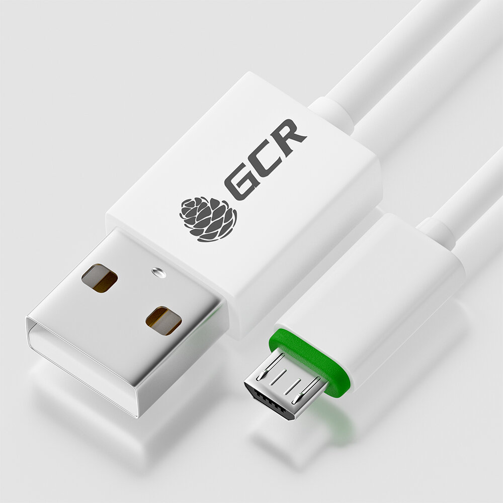 Кабель USB micro GCR Кабель для смартфона Micro USB для Samsung Galaxy A10 5А QC 3.0 1 метр провод микро USB