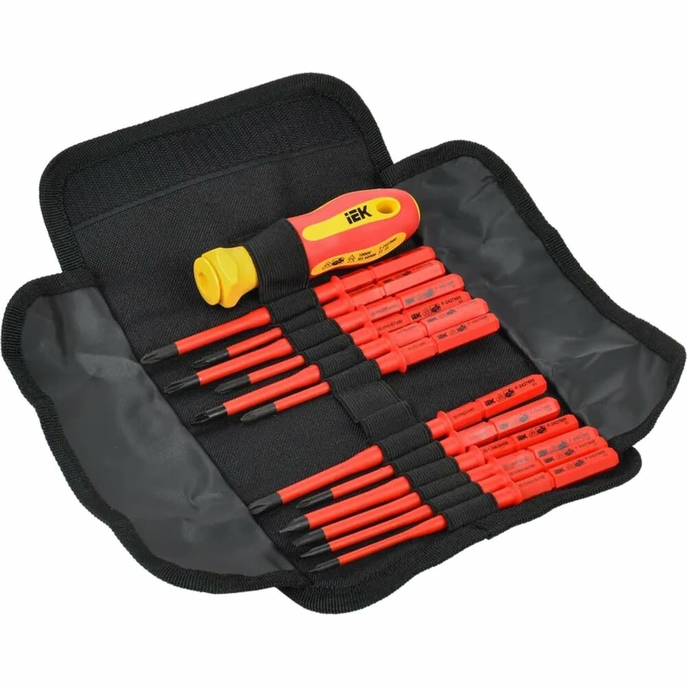 Диэлектрическая отвертка с жалами IEK Arma2l 5 SLIM Т2 13 шт. A2L5-NS30-T2-13