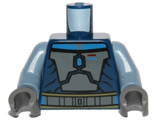 Torso SW Mandalorian Armor Plates Dark Bluish Gray Pattern (Pre Vizsla) / Sand Blue Arms / Dark Bluish Gray Hands, 973pb1177c01 Dark Blue U