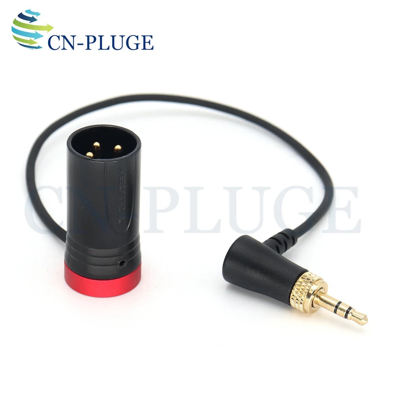 XLR 3Pin - 3.5 мм кабель с замком, красный, 30см