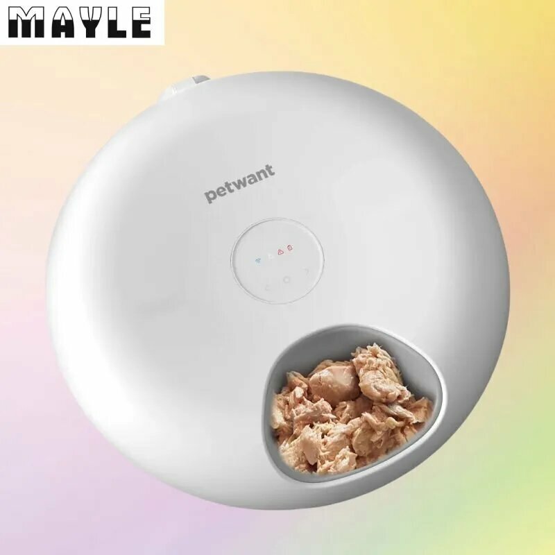 Может быть подключен к Wi-Fi Дозатор влажного и сухого корма Petwant smart, подходит для кошек и собак, перезаряжаемая автоматическая кормушка для домашних животных типа C на 6 блюд