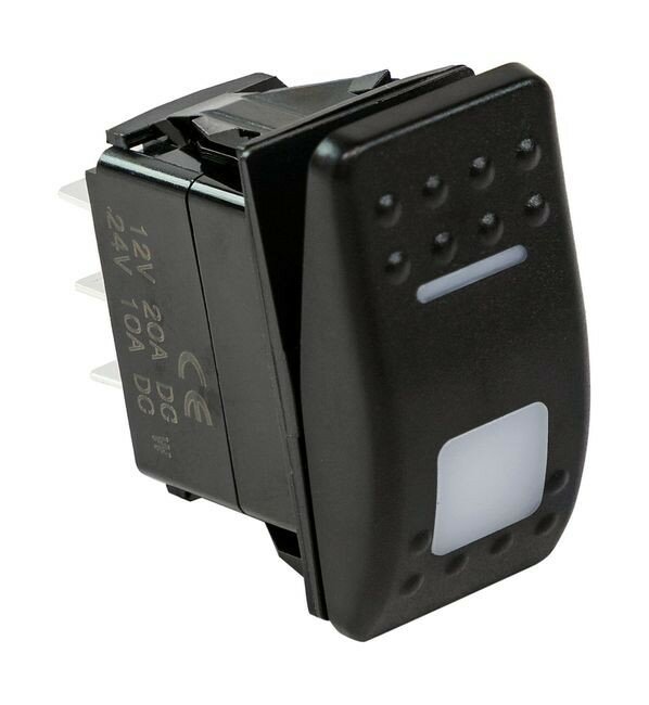 Переключатель двухпозиционный ON-ON 12В/20А 7р с подсветкой (Москва)