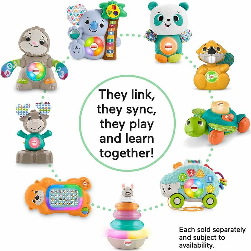 Fisher-Price Linkimals Counting Koala / Интерактивная Электронная Обучающая Цифровая Механическая Игрушка-коала Для Детей В Возрасте От 9 Месяцев И Старше