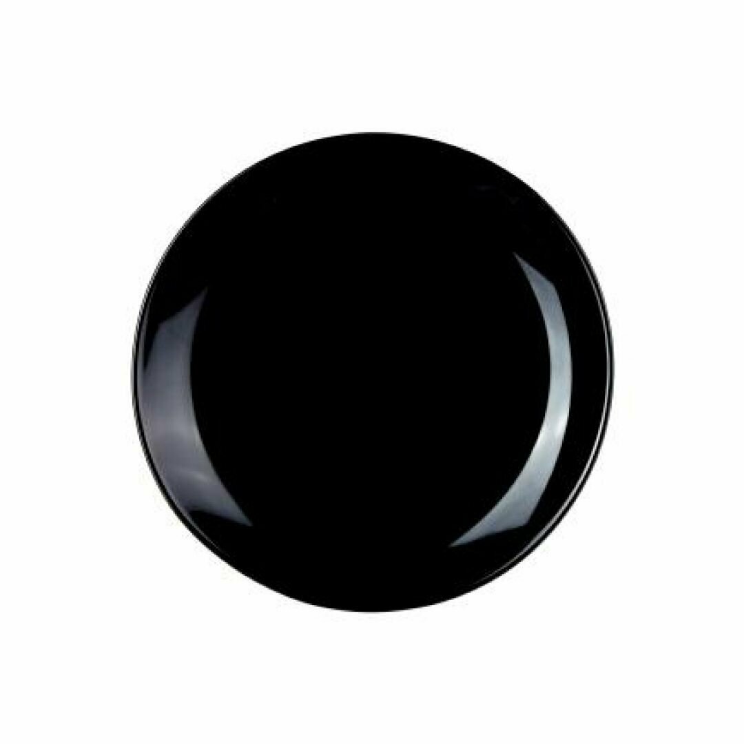 Тарелка десертная Luminarc дивали нуар Набор 6 тарелок Диаметр 19см стекло посуда сервировка