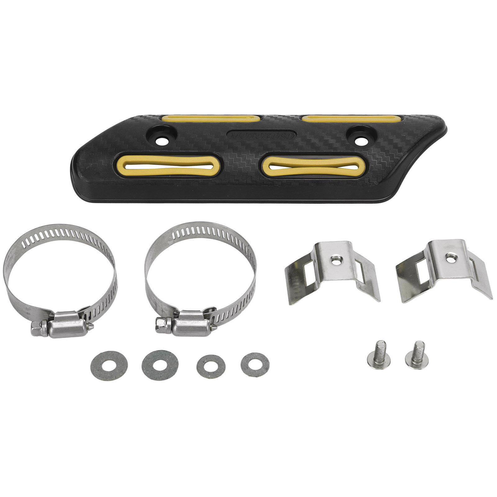 Теплоизоляционный Кожух Выхлопной Трубы для 4-Тактных Мотоциклов Квадроциклов UTV Внедорожников Желтого Цвета