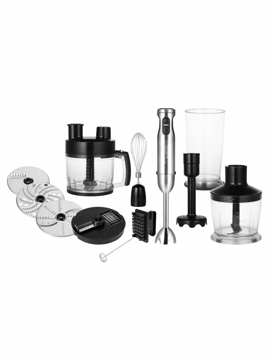 Блендер погружной Polaris PHB 1637AL CUBE, серебристый