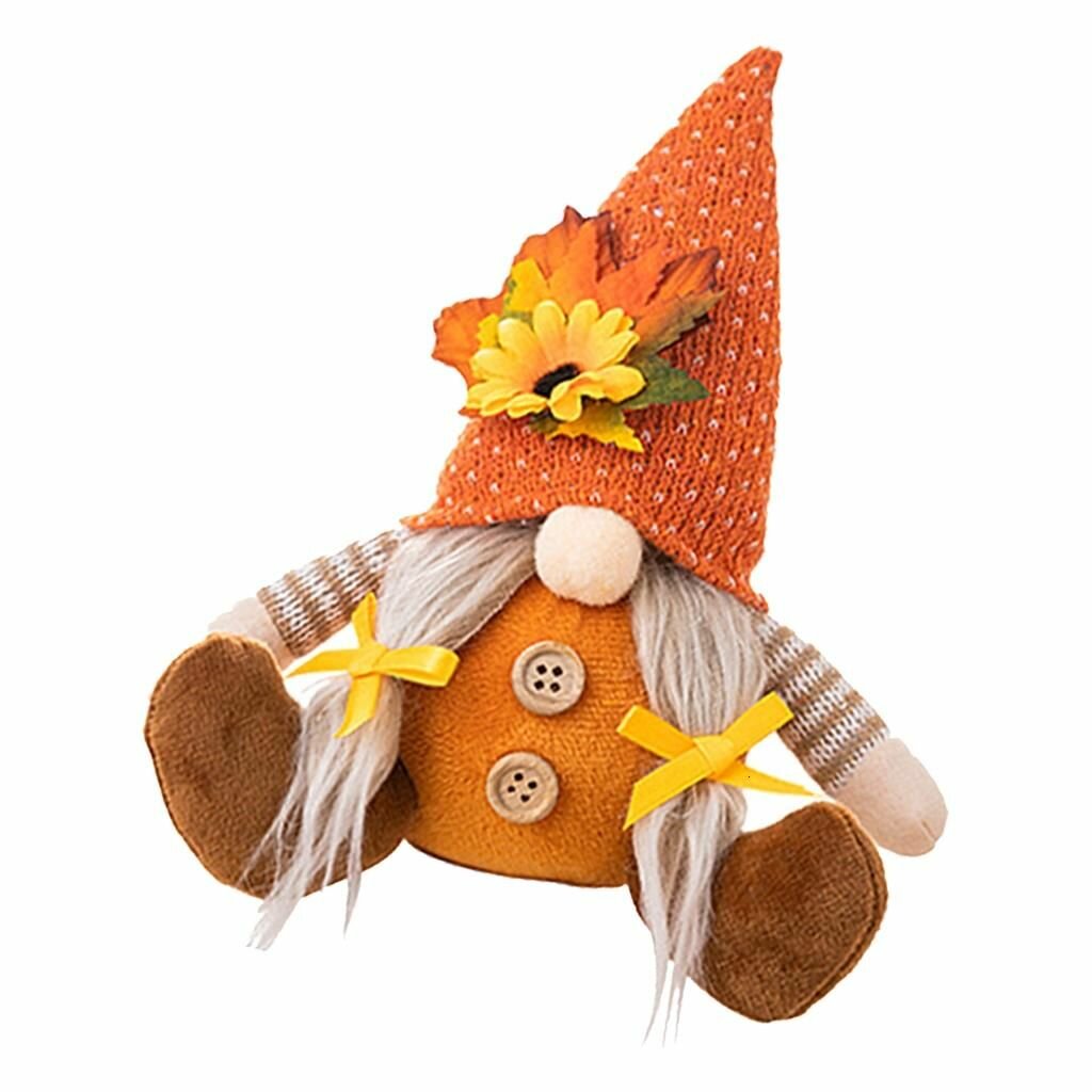 Принадлежности для украшения Дня благодарения, Сезон сбора урожая, вязаная шапка, подвеска в виде куклы-карлика-Стиль 1