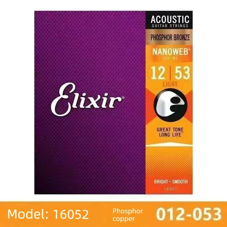 Набор струн Taobao ELIXIR 12-53, для акустических гитар, фосфорная бронза, 16 шт