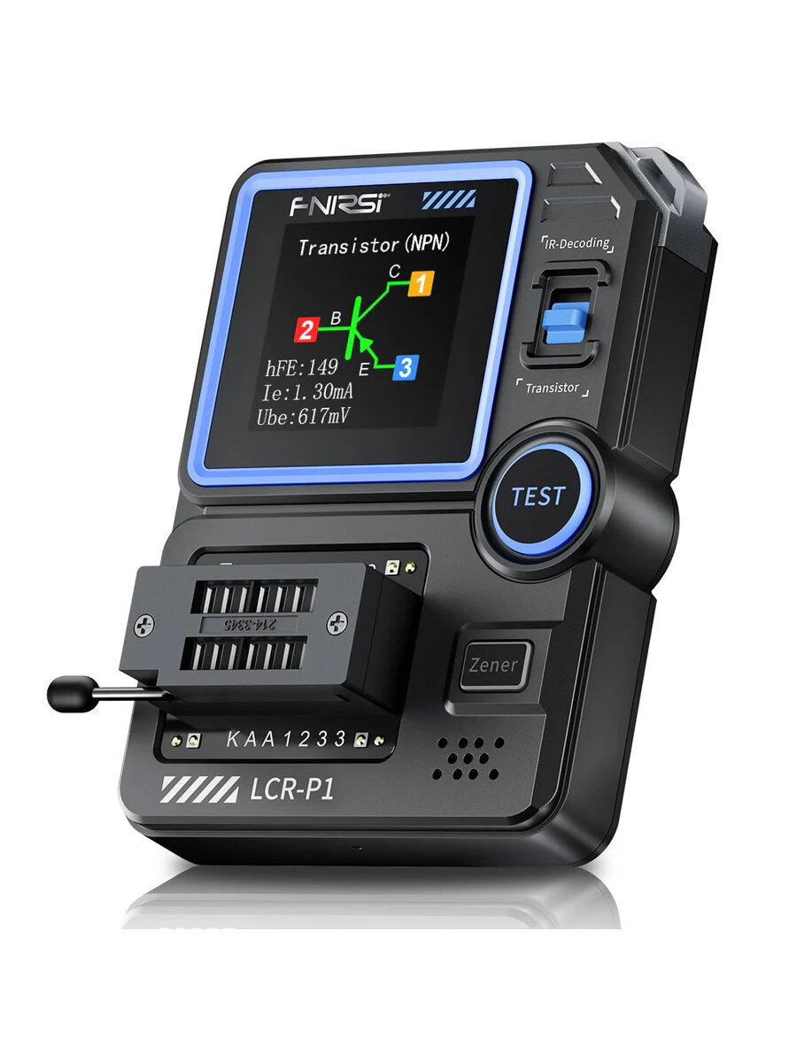 FNiRSi LCR-P1 портативный транзистор-тестер, цифровой, аккумулятор 300 мА/ч