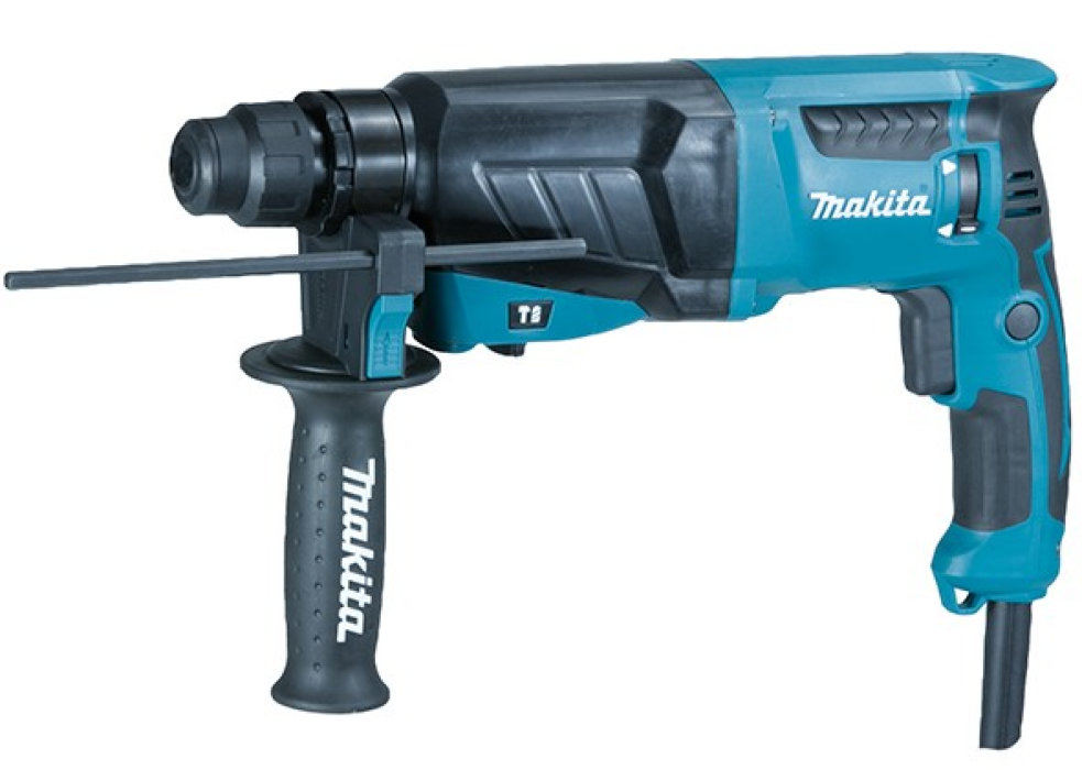 Перфоратор Makita / Макита HR2630 в пластиковом кейсе щеточный, черно-синий, SDS+, 3 режима работы, 2.9Дж, 800Вт / инструменты