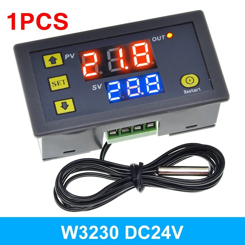 Цифровой термостат W3230 DC24V, 1PCS