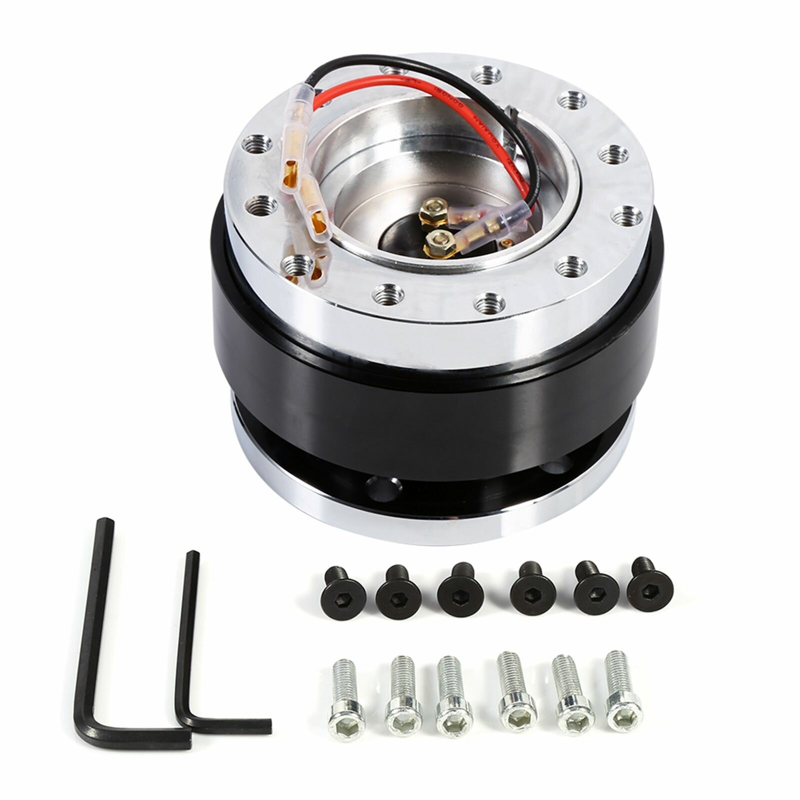 Быстросъемный фланец рулевого колеса с 6 отверстиями, алюминиевый, для гоночных рулей