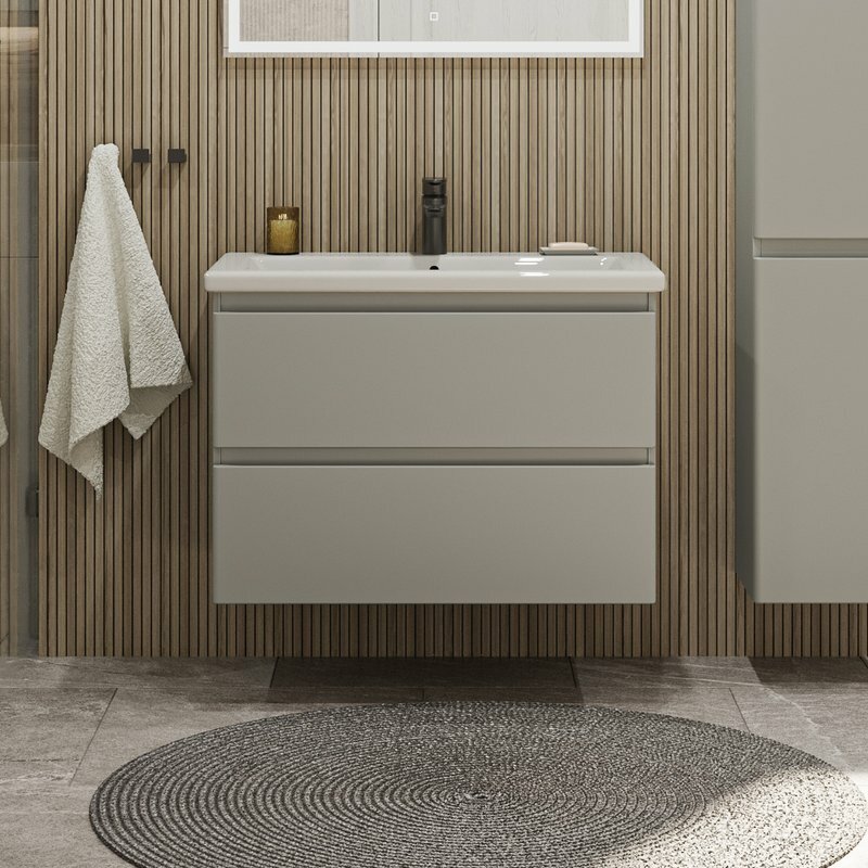 Тумба с раковиной SanStar Riana 70 подвесная, grey, раковина Como 70