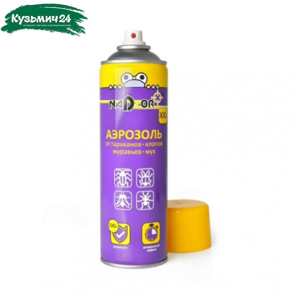Инсектицид Nadzor XXL аэрозоль, от тараканов, клопов, муравьев, мух, 440 мл